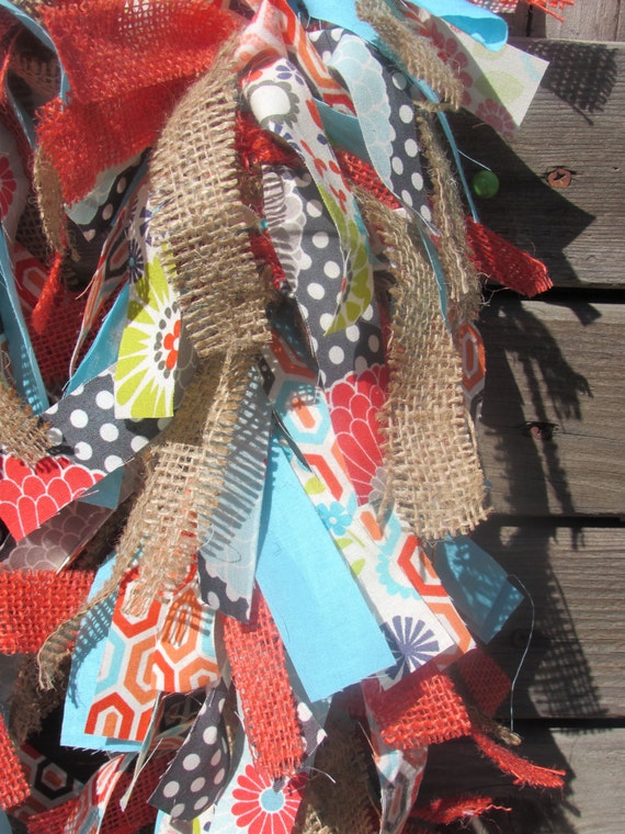 6' Summer Fabric Garland Summer Garland Fabric Garland