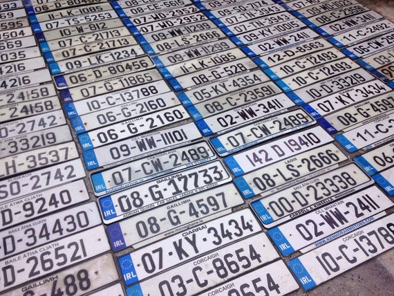 Ireland License Plate . Any County Off Your by PL8IRELAND on Etsy