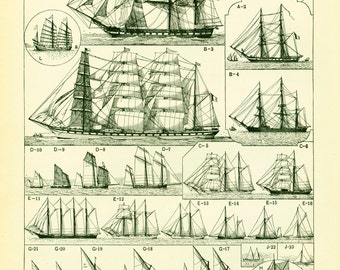 Old ship print | Etsy