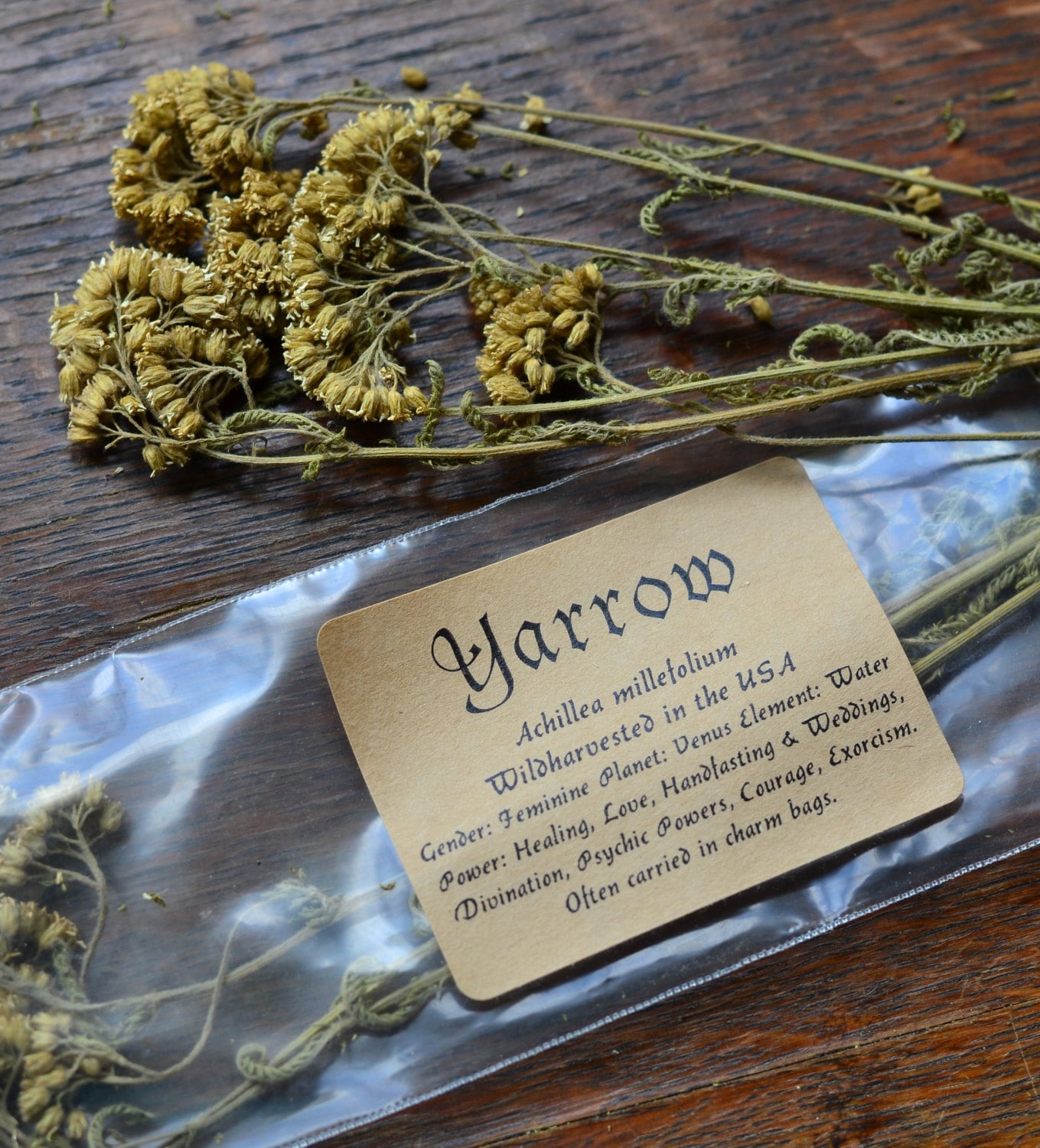 YARROW HERB WILDCRAFTED witch herbs wiccan herbs by Cinnabarys
