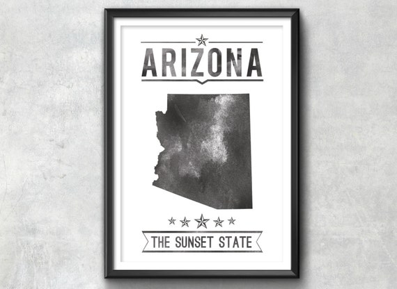Arizona State Typography Print Typography by IdeateCreateStudio