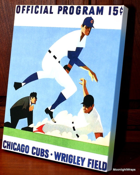 1970 Vintage Chicago Cubs Baseball Program Canvas Gallery