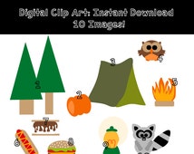 Popular items for camping clip art on Etsy