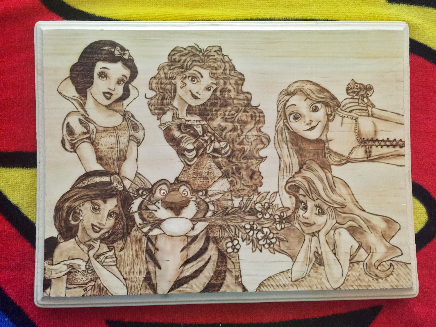 Customizable Disney Princess Pyrography Wood burning Art