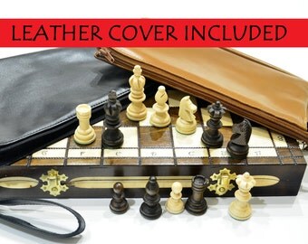 Leather chess set | Etsy