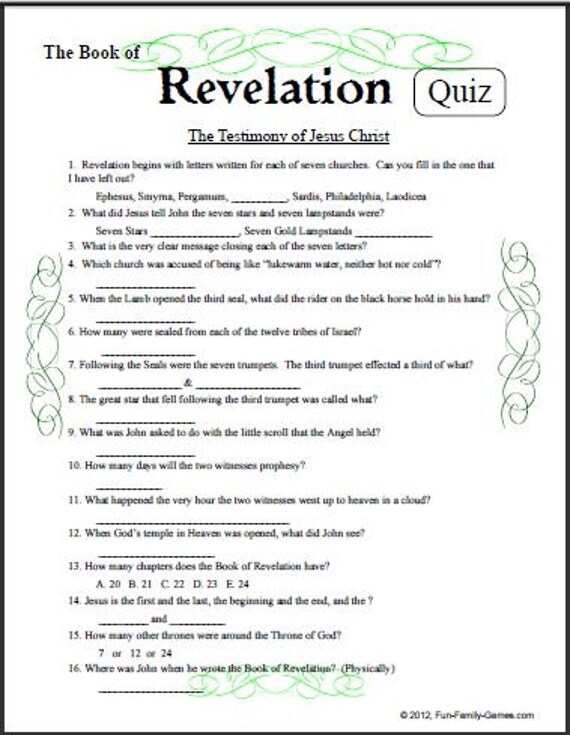 The Book of Revelation Trivia Quiz