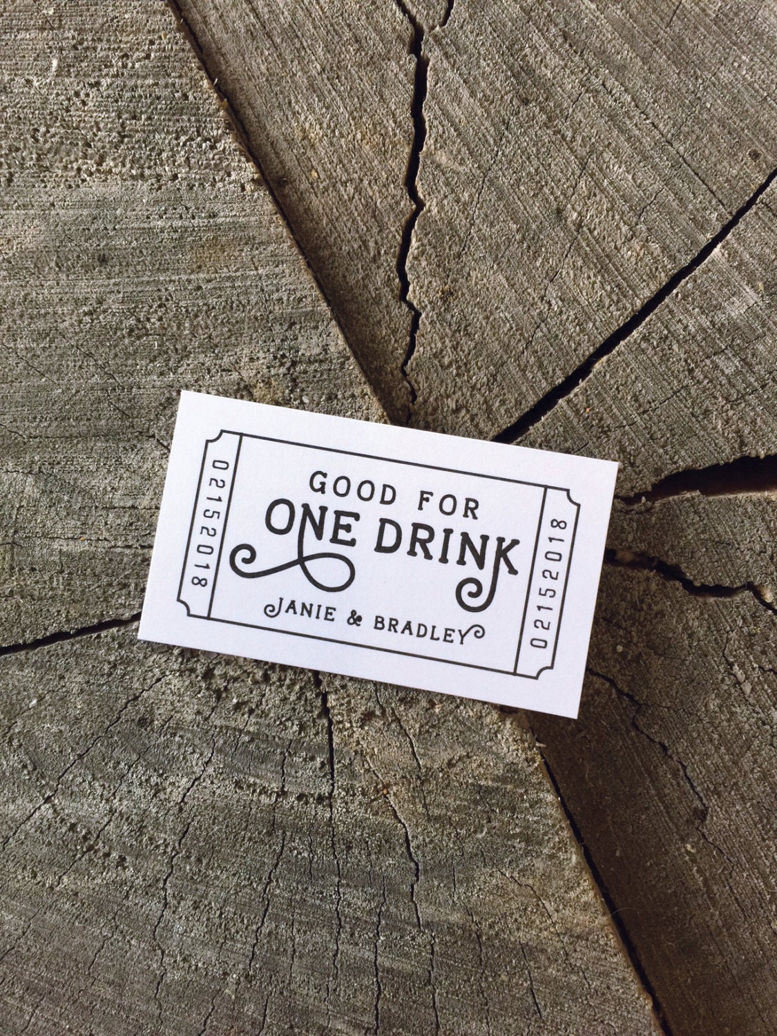 Wedding Drink Tickets Redeem for a Drink Coupon Party Bar