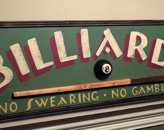 Billiard signs | Etsy