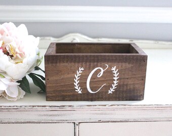 Wooden Card Box Rustic Card Box With Slot Bridal Shower Card