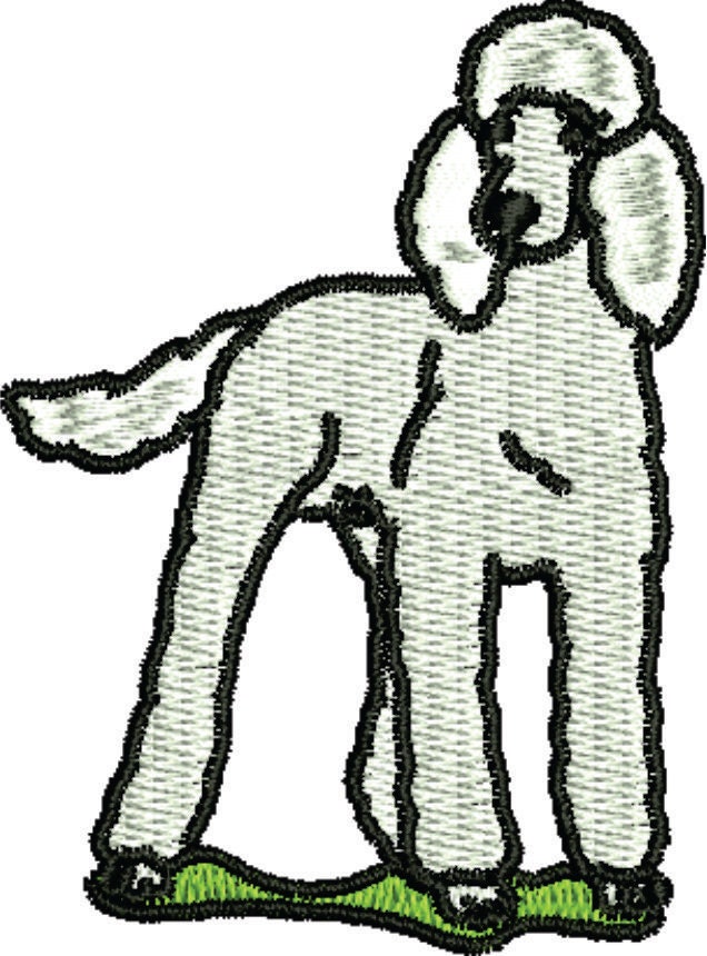 Standard Poodle embroidery design