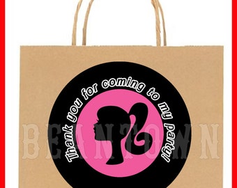Barbie favor tags | Etsy