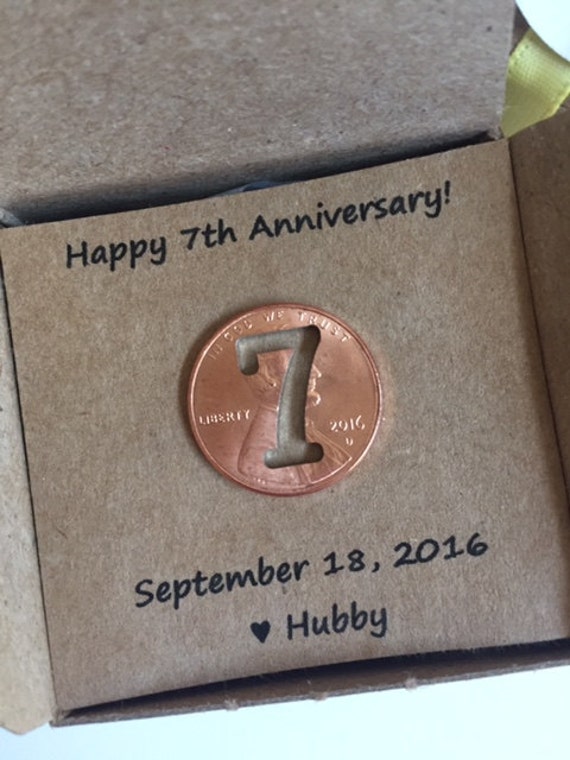 7th Anniversary Happy Anniversary Anniversary Gift Seven