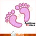 Baby Feet Applique Design. Baby feet embroidery design.