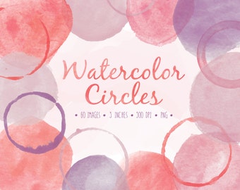 Watercolor Hearts Clipart. Hand Painted Heart by PixelGardenDesign