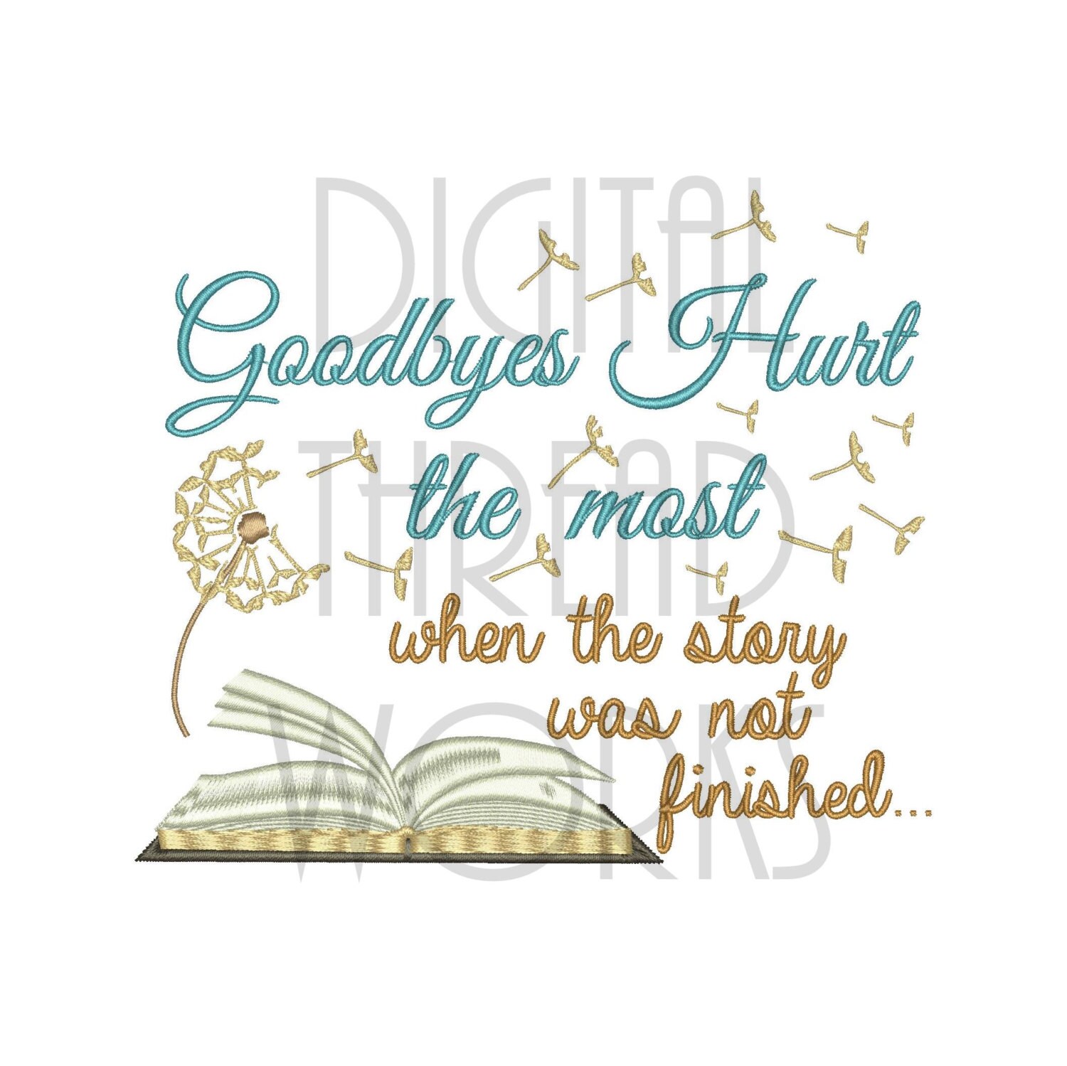 Sympathy Grief Loss Embroidery Design for by DigitalThreadWorks