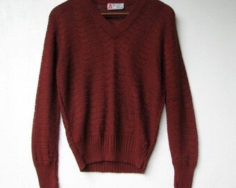 Rust colored sweater | Etsy