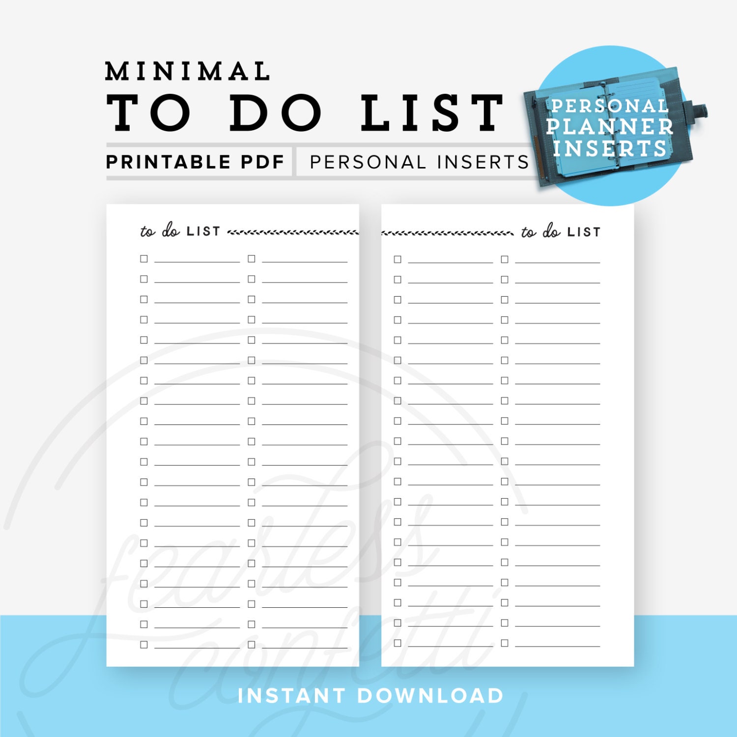 To do list Personal Planner Printable Personal planner