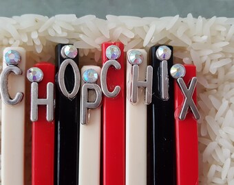 Personalized Chop Sticks for Sophisticated Chicks by ChopChix