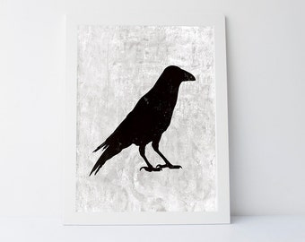 Crow art print | Etsy