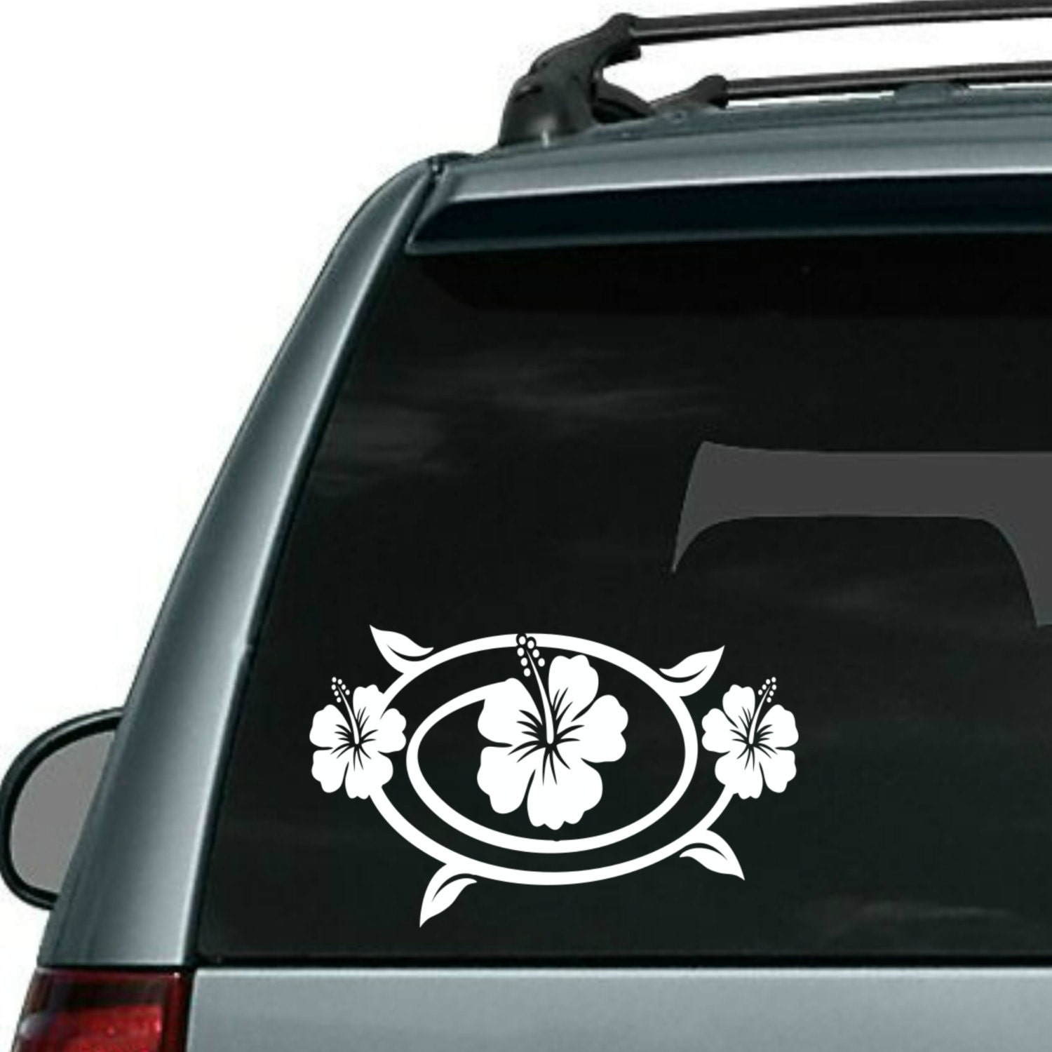 Hibiscus Hawaiian Flower Car Decal Laptop Decal Sticker