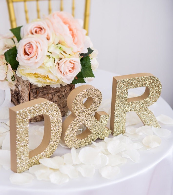 Initial Signs Letters Freestanding Wedding Initial Signs