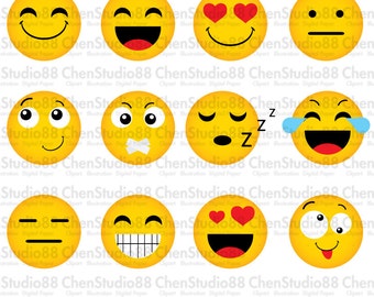 Schattig emoji emoticon | Etsy