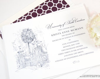 Items similar to Hand Crocheted Women's Gamecocks Hat Hat with flower ...