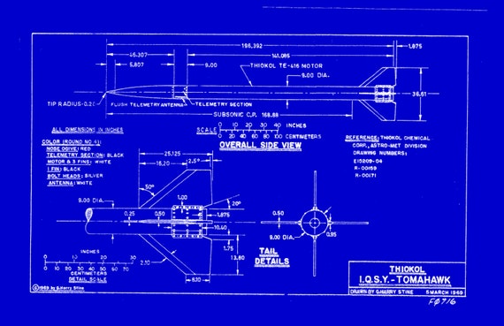 Tomahawk Missile 231 by BlueprintPlace2 on Etsy