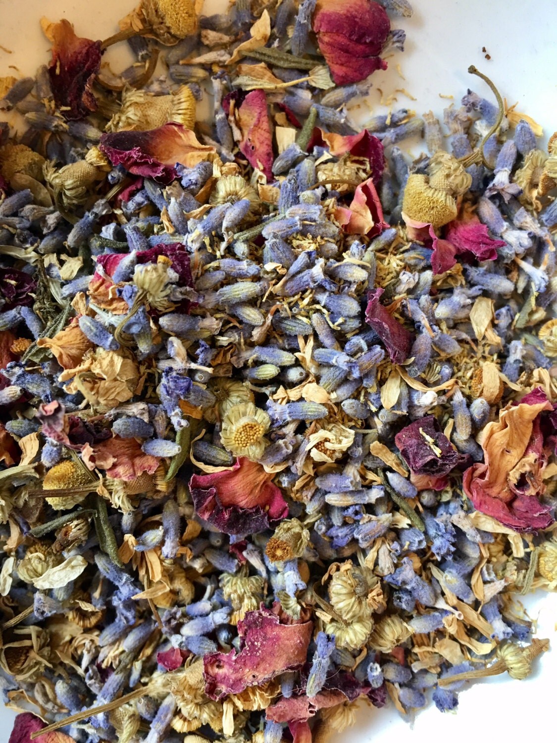 Chamomile Lavender and Rose Tea Organic Loose Leaf Tea 4 oz Chamomile Lavender and Rose Tea Organic Loose Leaf Tea 4 oz