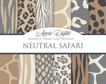 Unique safari digital paper related items | Etsy