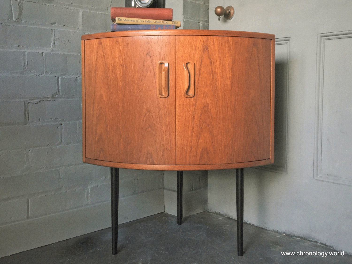 Mid Century G Plan Fresco 1960s Teak Corner Cupboard Sideboard TV Media ...