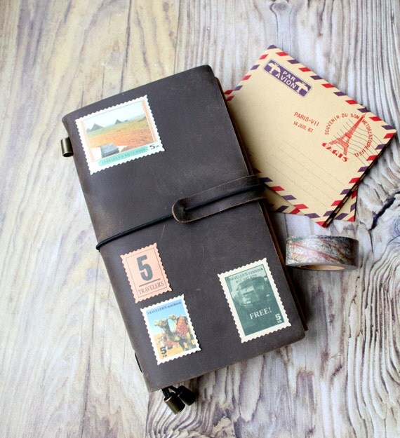 Travel stamp stickers Set/ Travel Journal Deco / Vintage