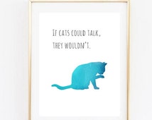 Unique funny cat quotes related items | Etsy