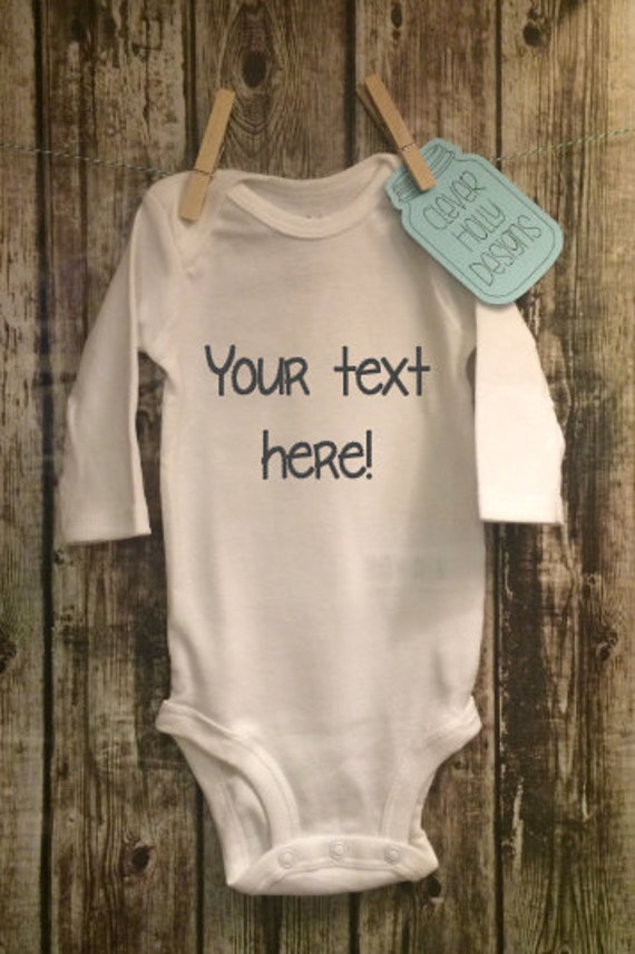 Personalized Onesie Design Your Own Custom Bodysuit Your