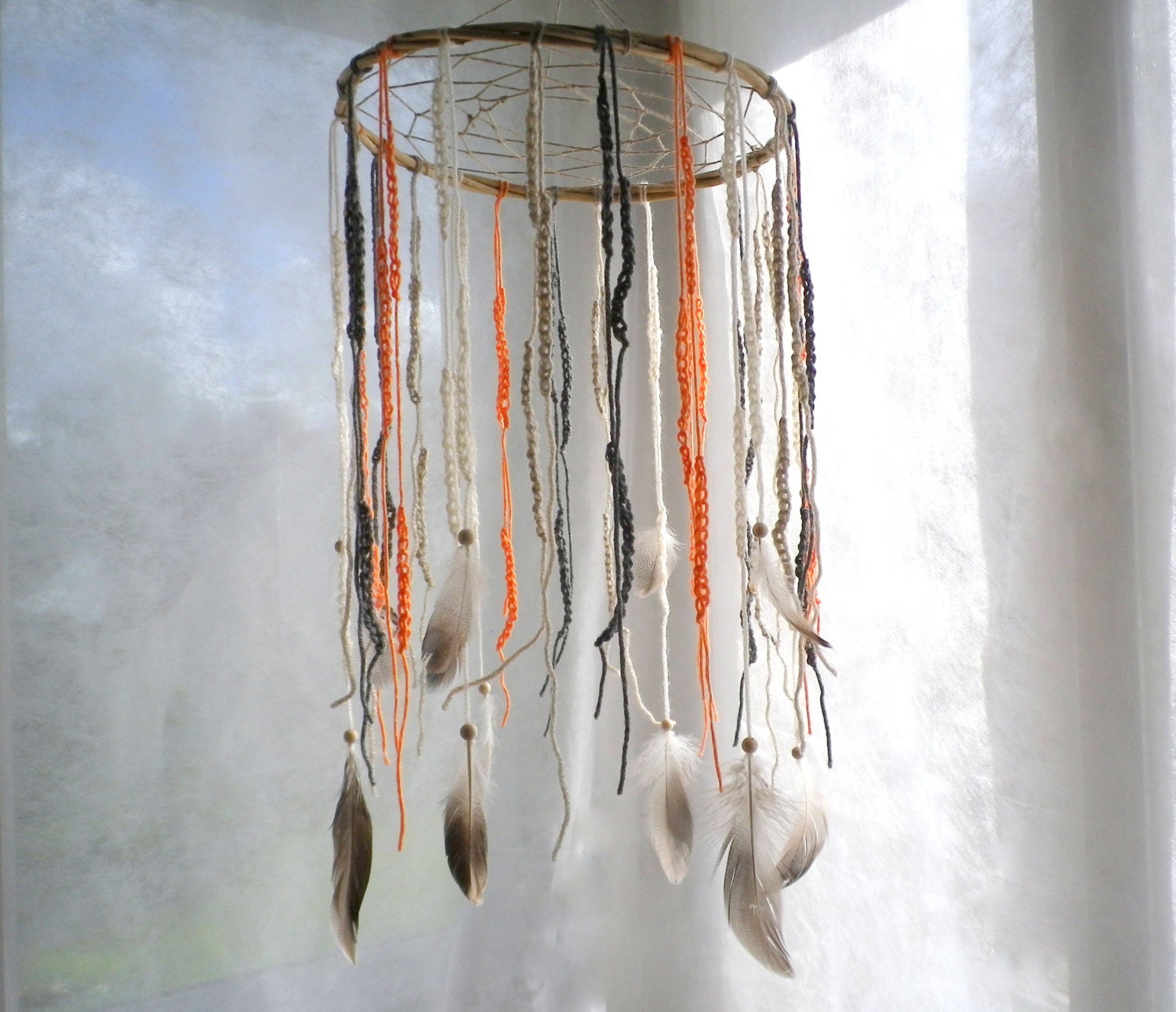 Dream catcher mobile baby dreamcatcher mobile boho nursery