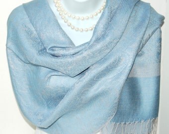 Light blue pashmina | Etsy