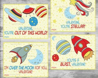 Space valentine | Etsy