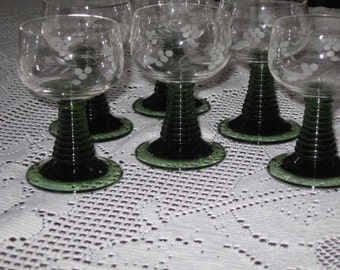 German wine glasses | Etsy
