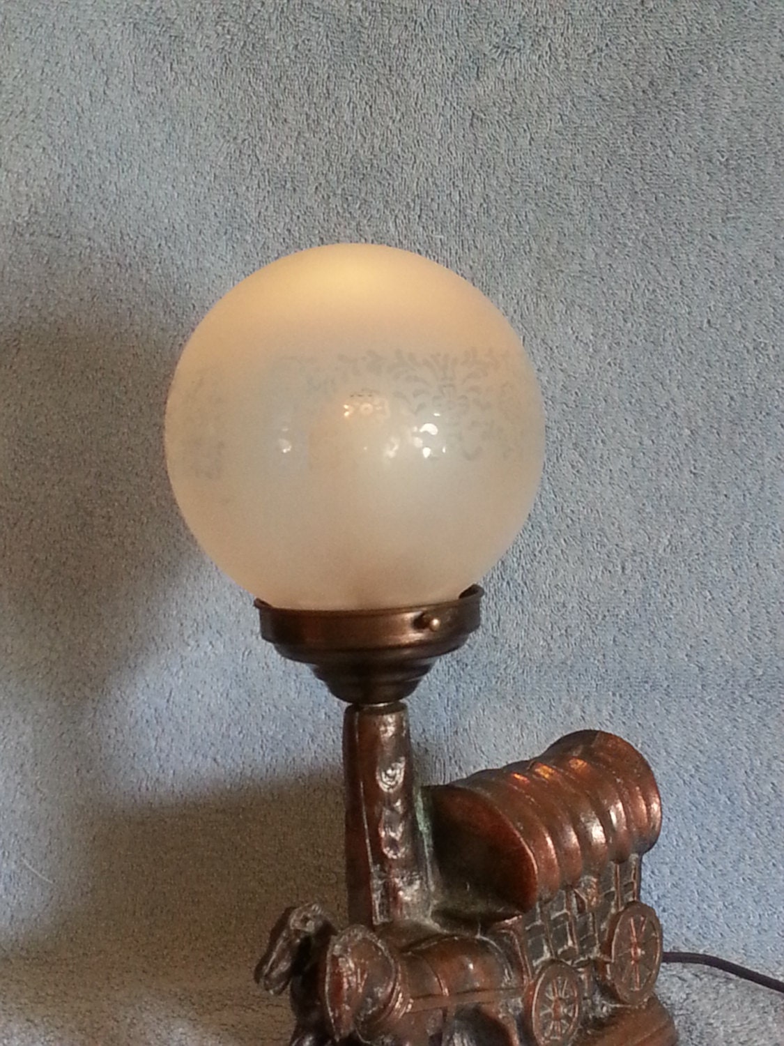 Accent Lamp Covered Wagon Western Theme 1930s