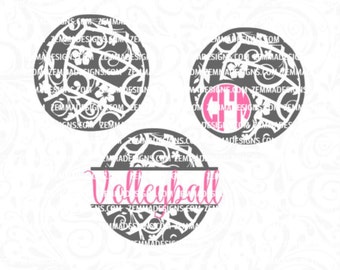 Volleyball monogram | Etsy