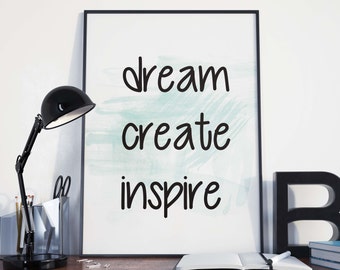 Dream create inspire | Etsy