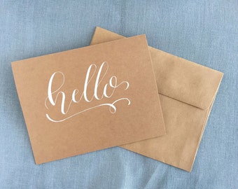 Hello greeting card | Etsy