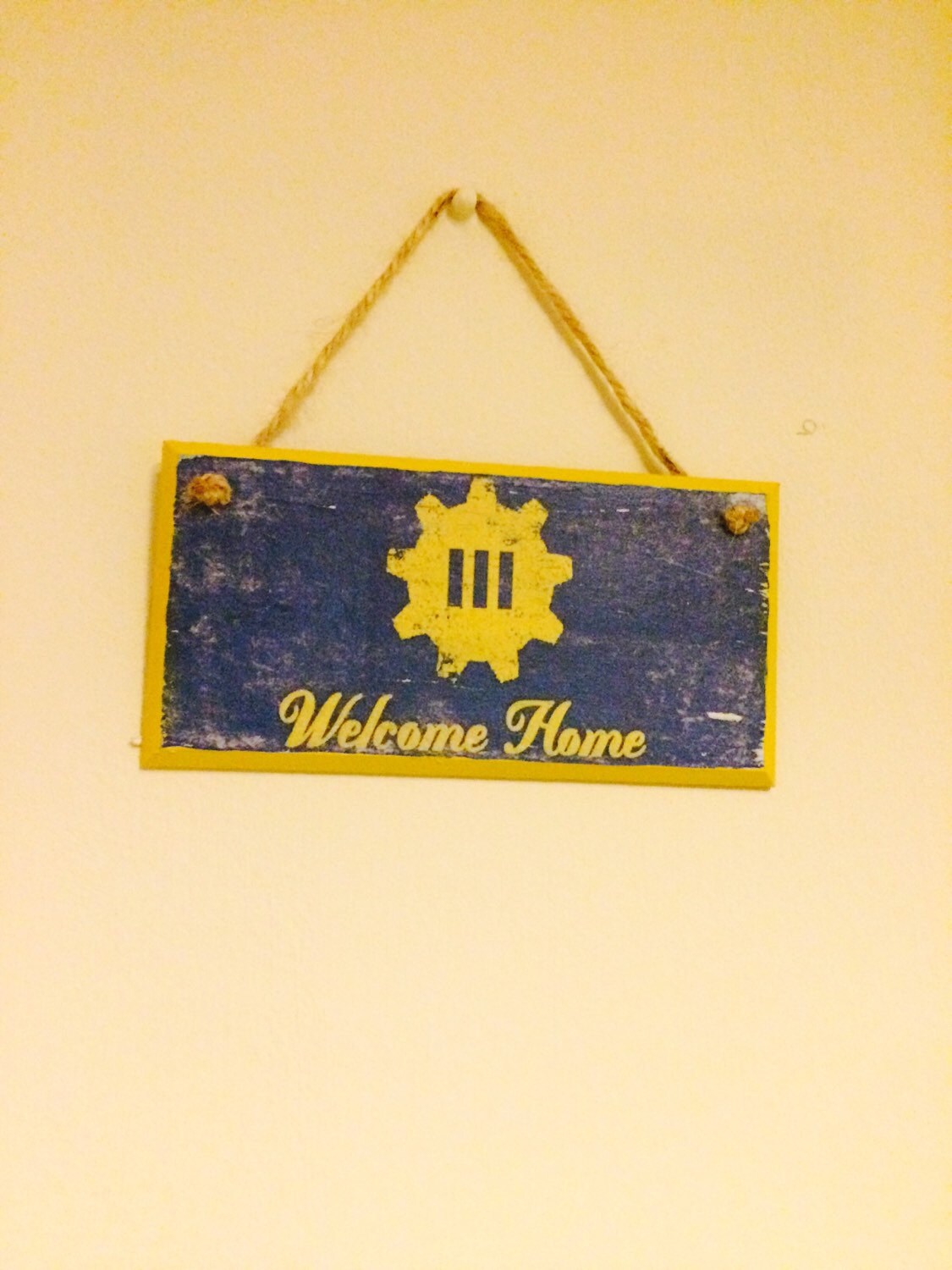 Welcome Home Fallout 4 inspired wall plaque door sign