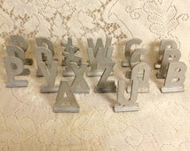 Unique small metal letters related items | Etsy