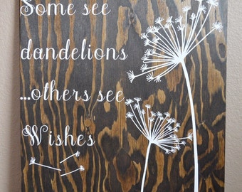 Dandelion sign | Etsy