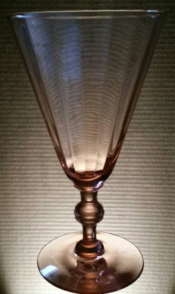 H.C. Fry Glass Company Rose Paneled Goblets by lilBlackDogVintage