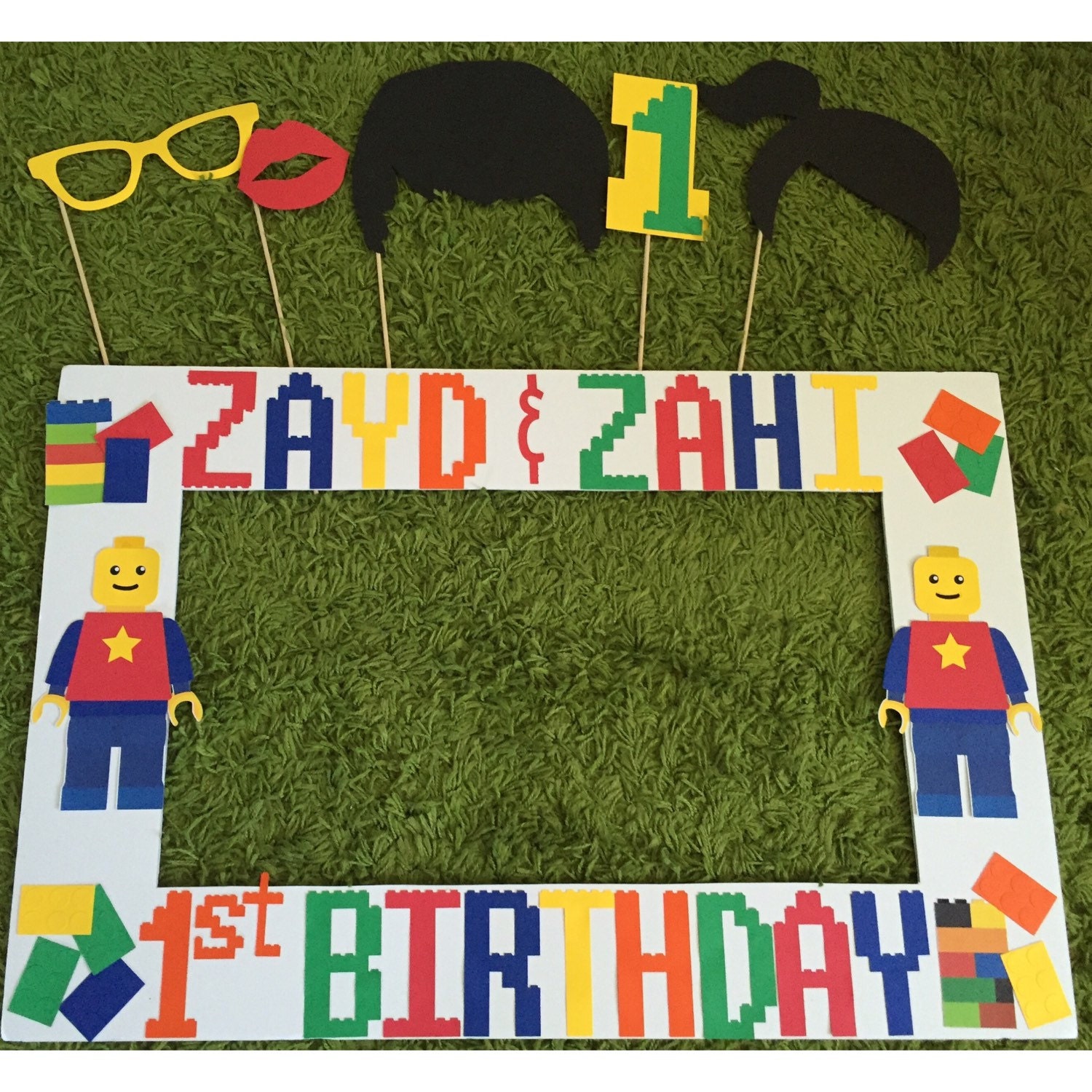 Lego Theme Photo Frame lego photo Prop lego photo booth