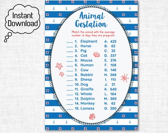 Nautical Baby Shower Games Package Nautical by GraphicWispPrints