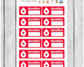 Donation stickers | Etsy