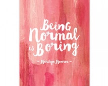 Popular items for normal is boring on Etsy